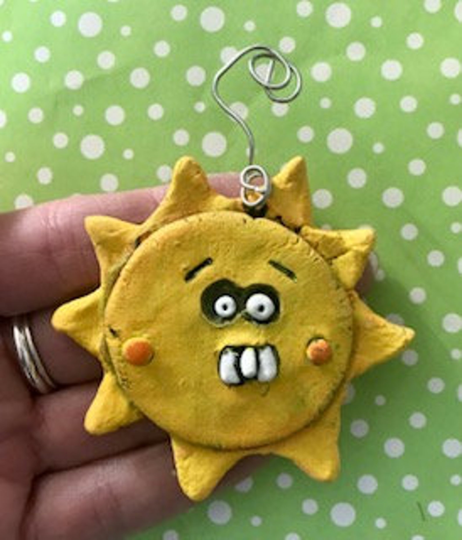 SUN Ornament Figurine Ceramic Sun Figurine Clay Figure Ooak - Etsy