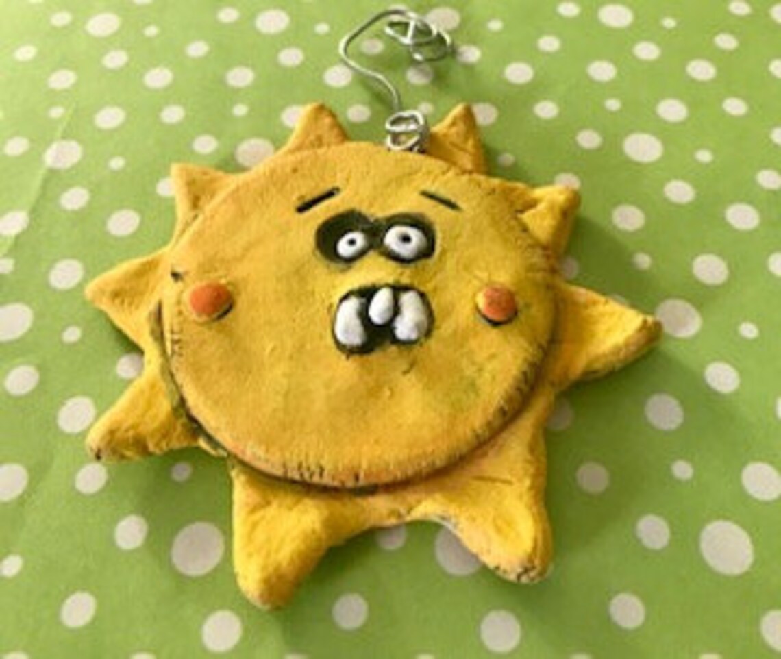 SUN Ornament Figurine Ceramic Sun Figurine Clay Figure Ooak - Etsy