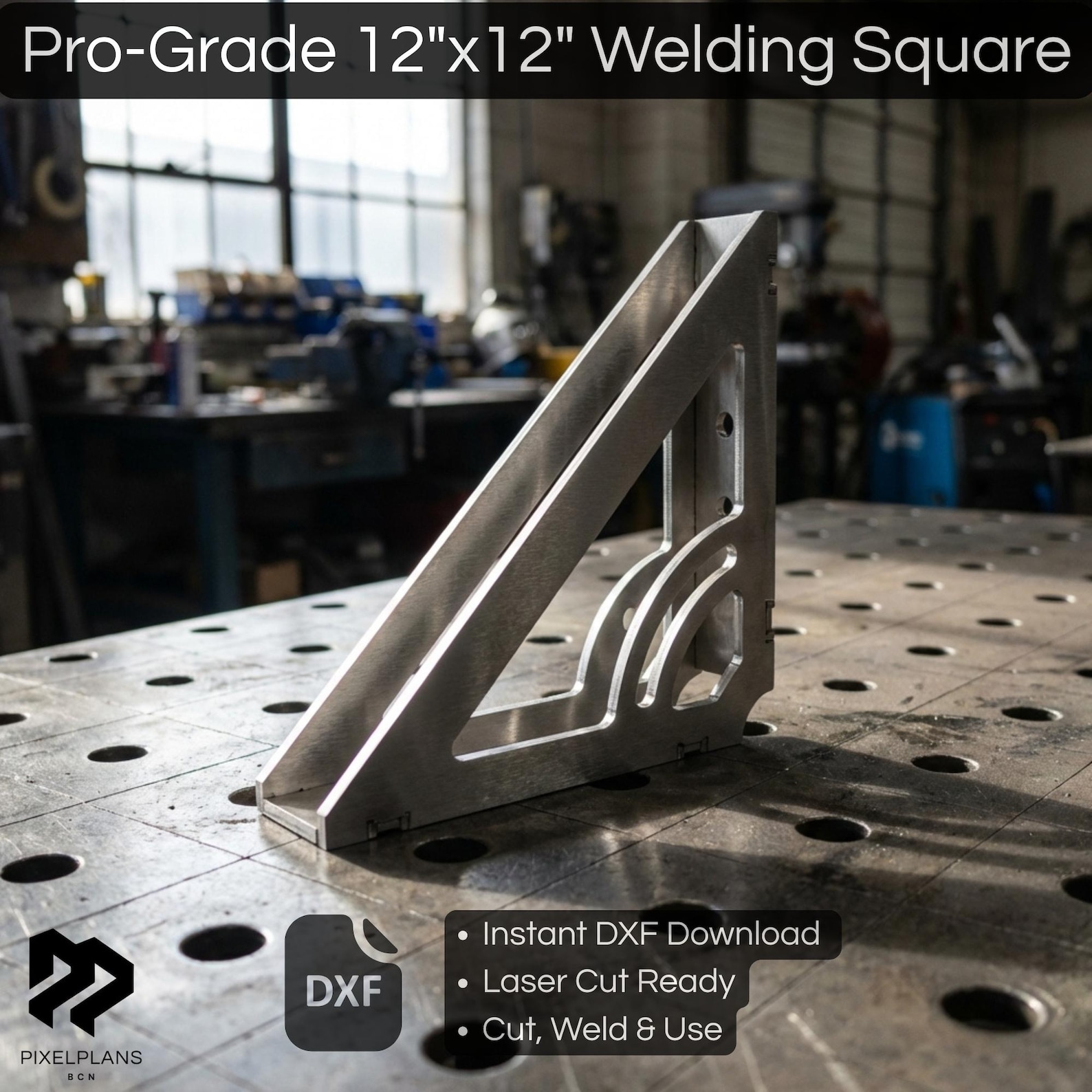 Welding Square DXF Files for Laser Cutting(12x12