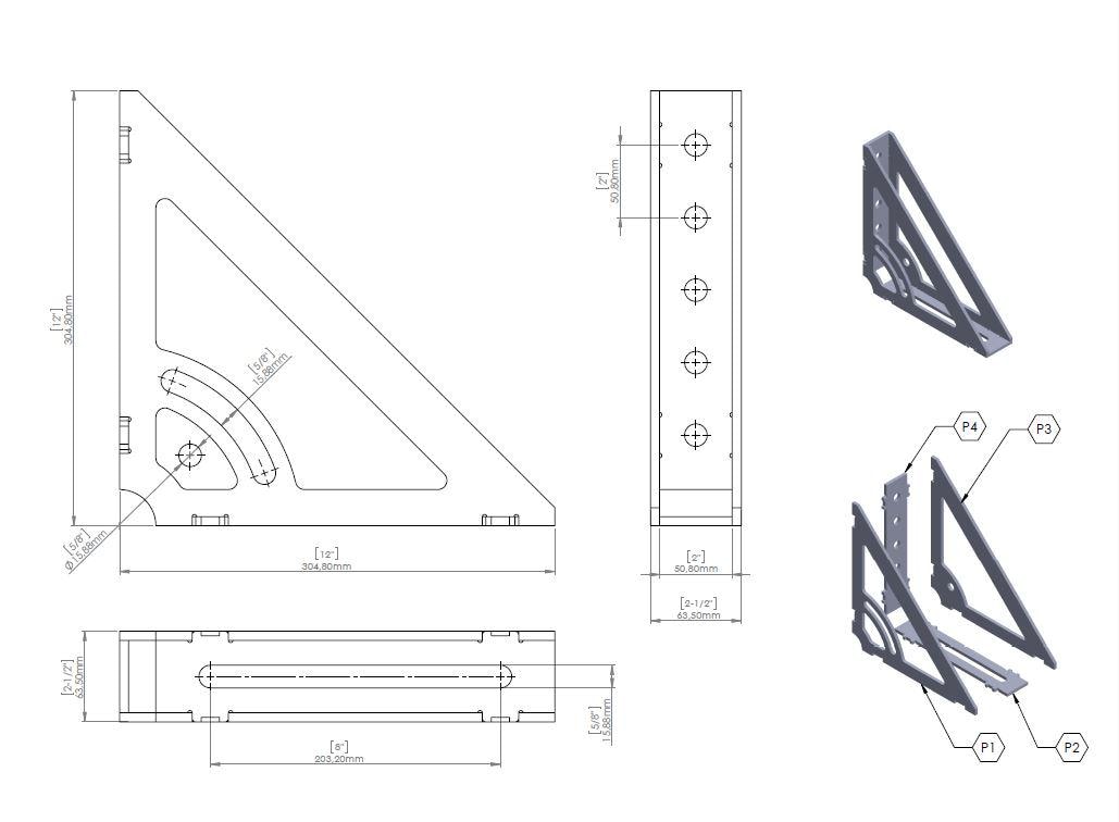 Welding Square DXF Files for Laser Cutting(12x12