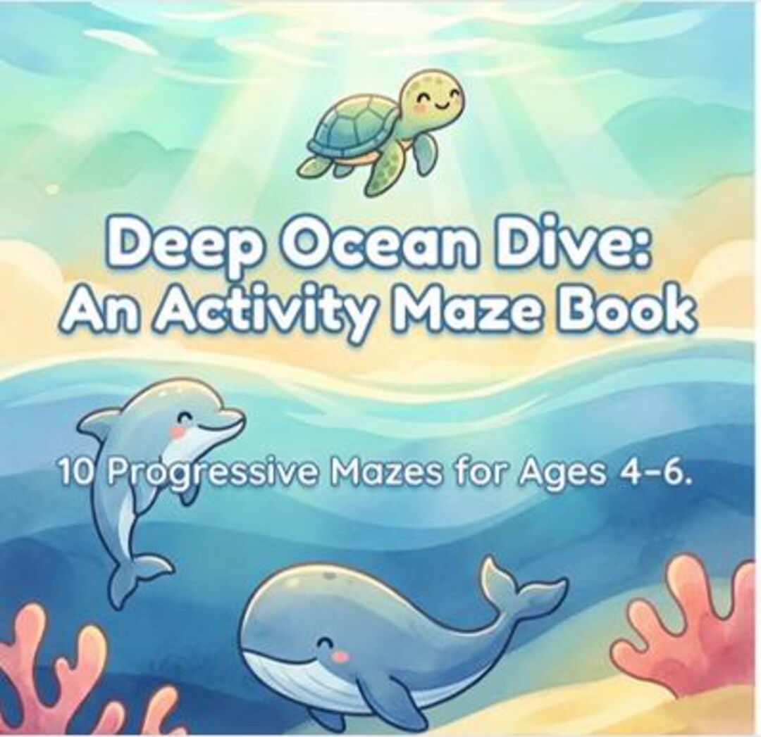 Deep Ocean Dive Mazes for Kids – Printable Underwater Maze Activity ...