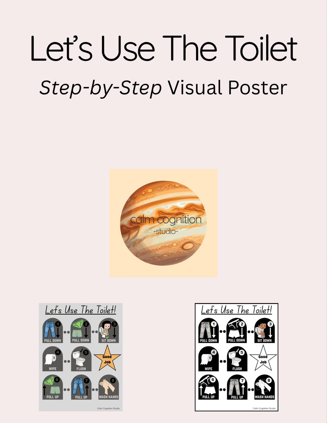 Let’s Use the Toilet Visual Poster | Bathroom Routine for Kids - Etsy
