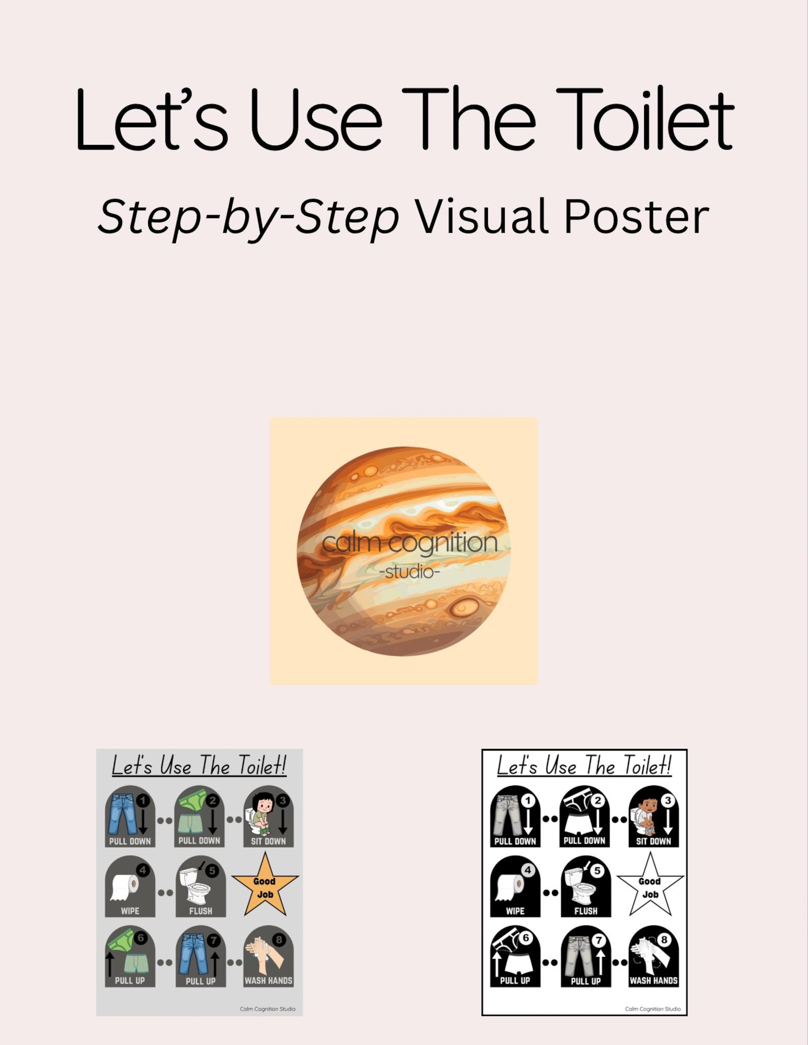 Let’s Use the Toilet Visual Poster | Bathroom Routine for Kids - Etsy