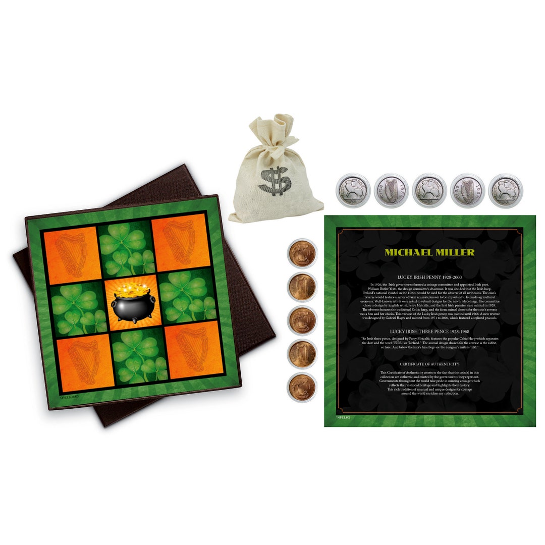 Personalized Irish Tic Tac Toe Coin Box Set - Etsy