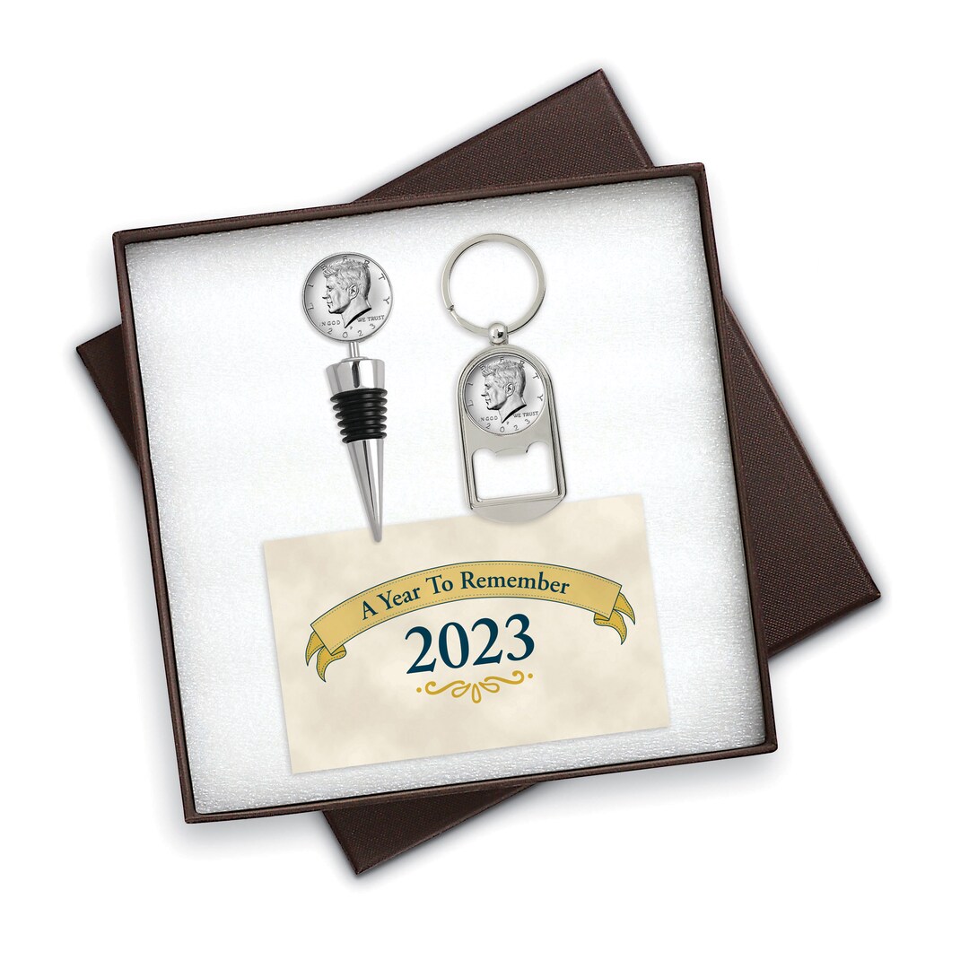 Monogrammed Year to Remember Wine Stopper and Bottle Opener Key Chain ...