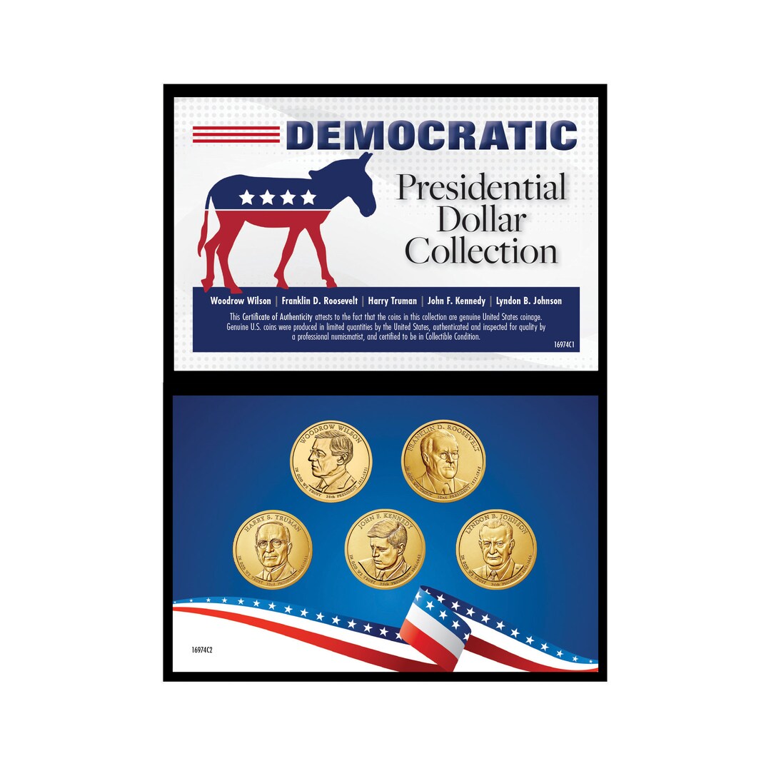 Democratic Presidential Dollar Coin Set - Etsy