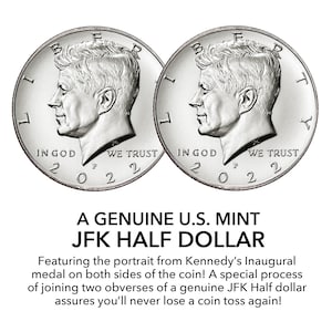 Two Headed JFK Half Dollar Made From Genuine United States Coins - Etsy