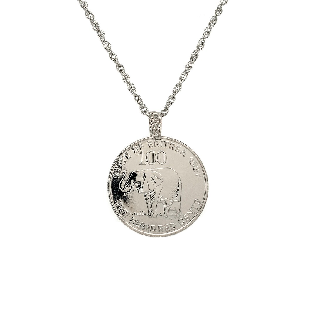 Lucky Elephant Coin Pendant Necklace - Etsy