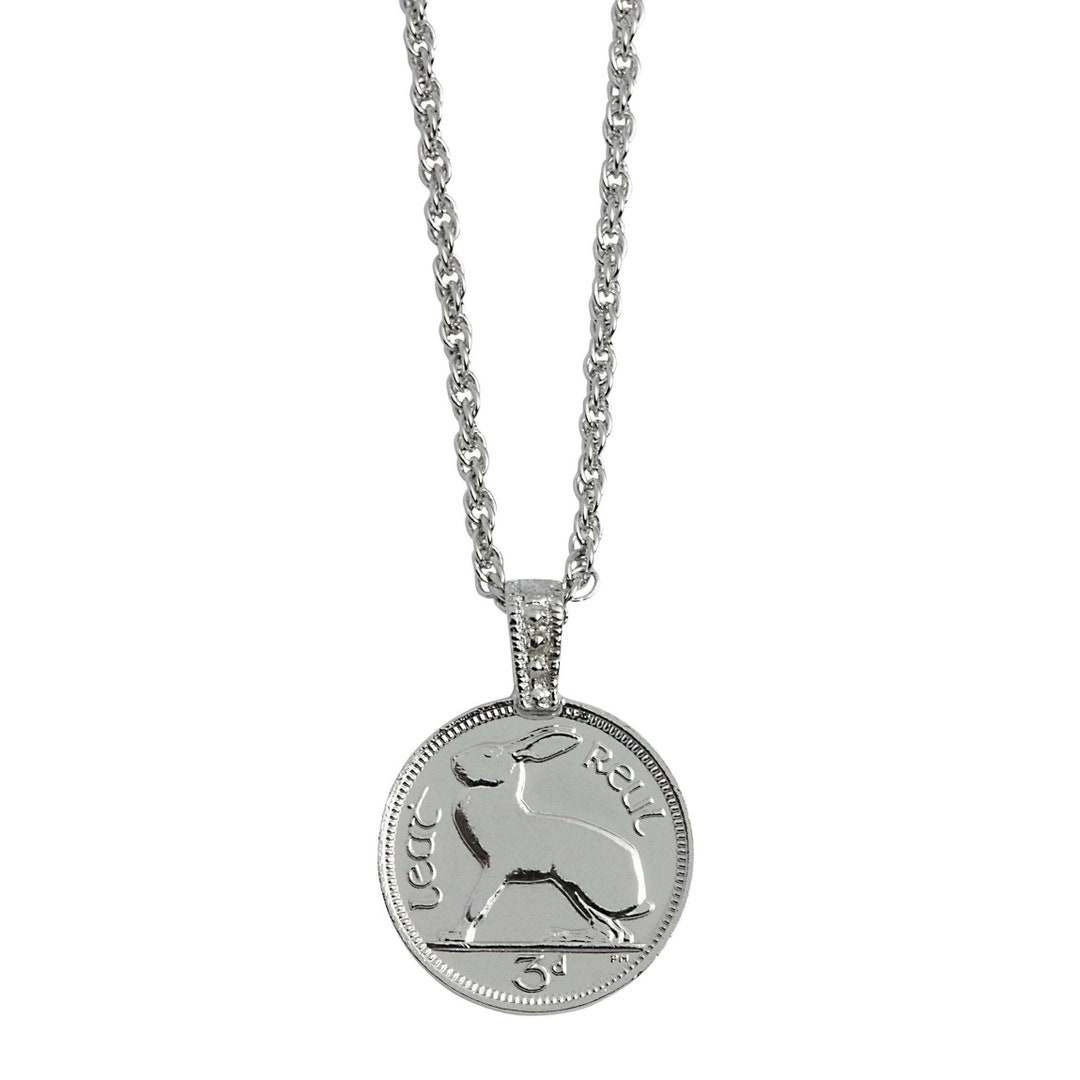 Lucky Rabbit Irish Coin Pendant Necklace - Etsy