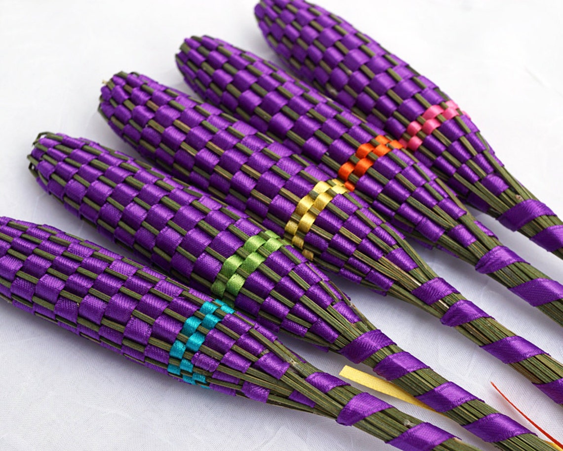 Rustic Decor Purple Organic Lavender Wand With Colorful Rainbow Line ...