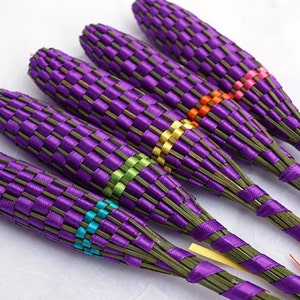 Rustic Decor Purple Organic Lavender Wand With Colorful Rainbow Line ...
