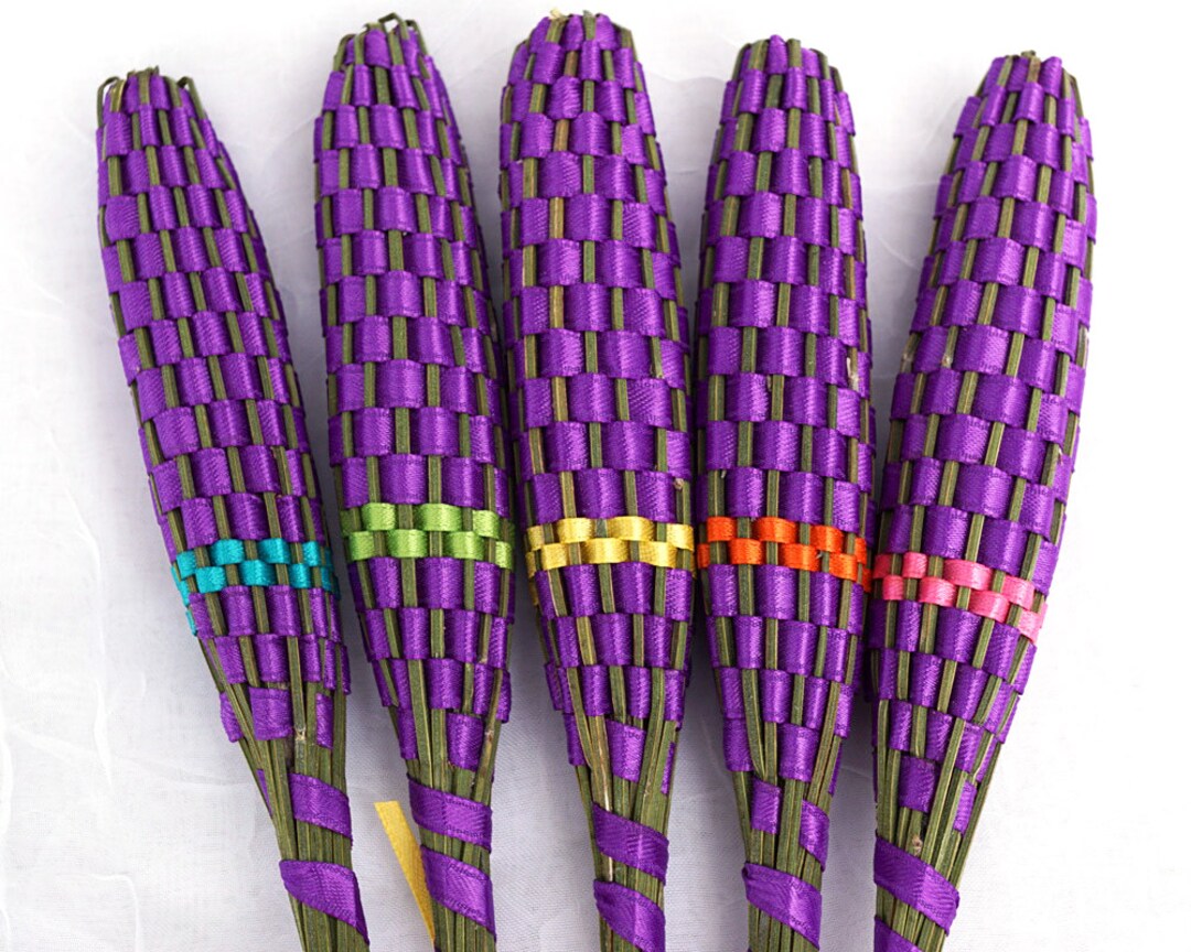 Rustic Decor Purple Organic Lavender Wand With Colorful Rainbow Line ...