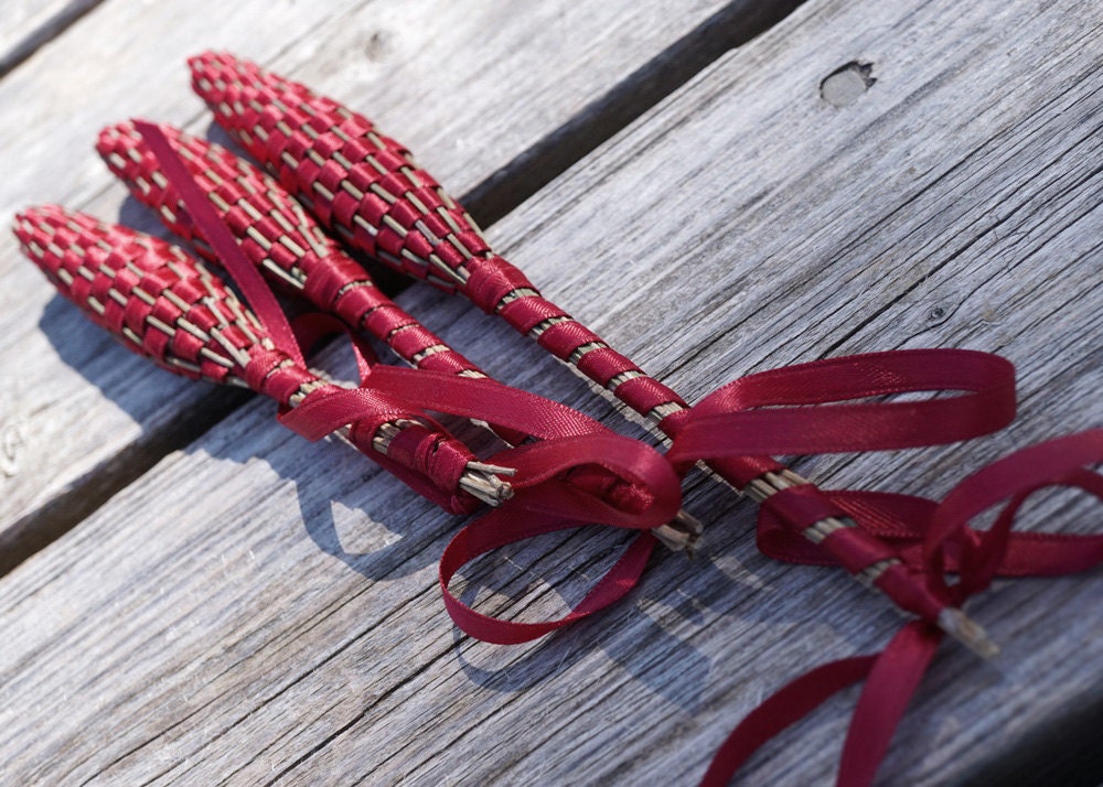 Medium Size Organic Lavender Wand Dark Red Natural Scent Wedding Gift ...