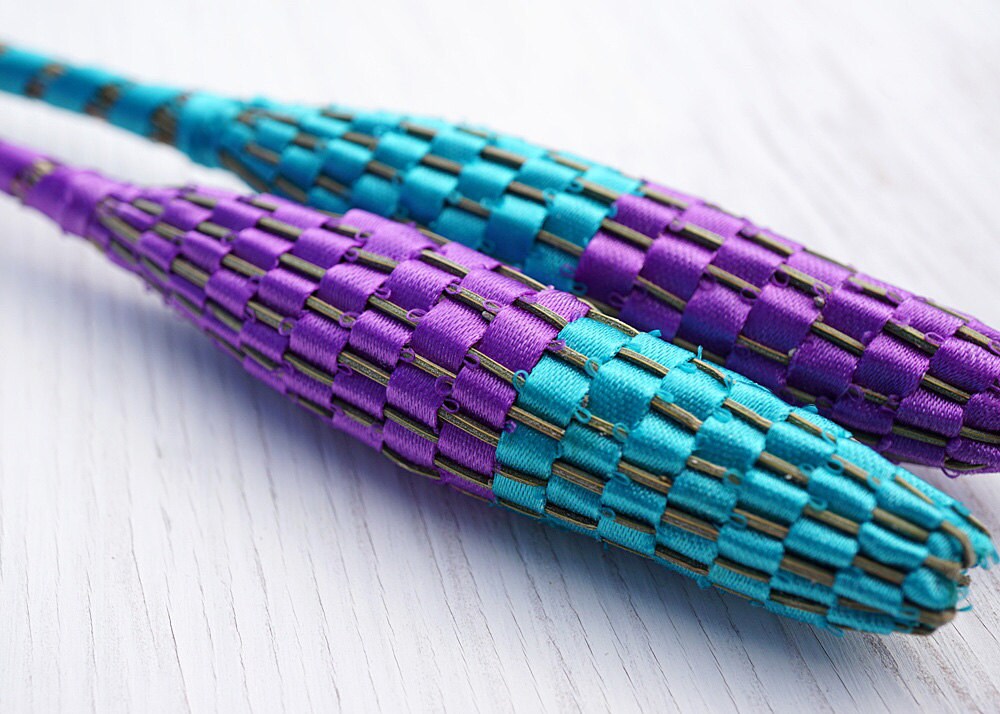Rustic Decor Retro Colors Purple Teal Organic Lavender Wand Gift for ...