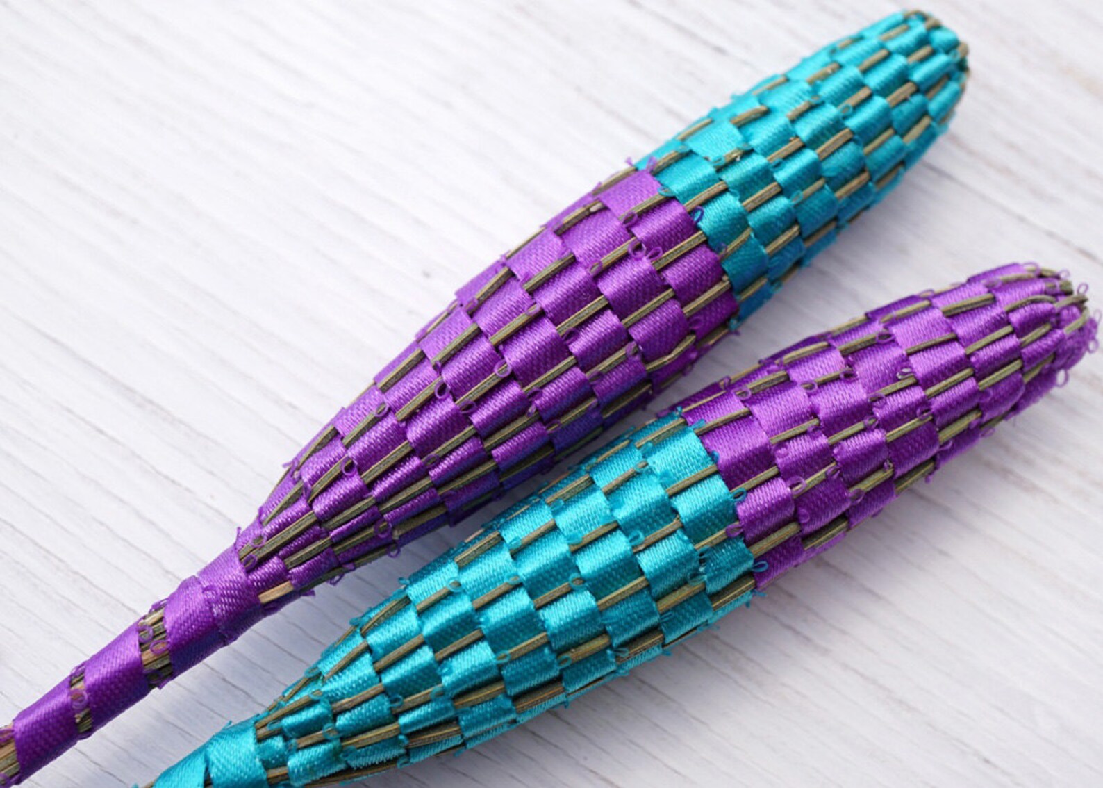 Rustic Decor Retro Colors Purple Teal Organic Lavender Wand Gift for ...