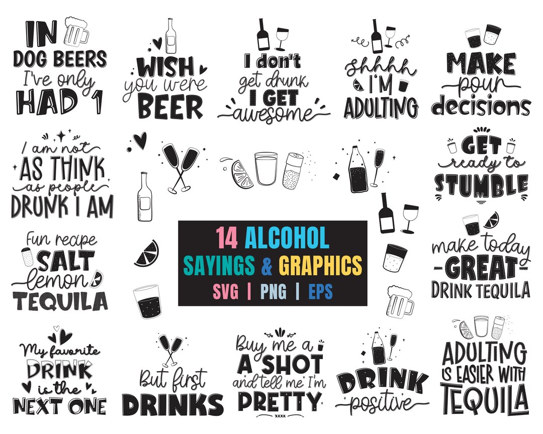 Funny Alcohol Svg Bundle, Coaster Png, Alcohol Svg Png Pack, Shot Glass ...