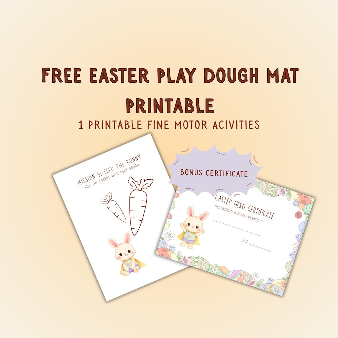 FREE Easter Play Dough Mat Printable – Preschool Fine Motor Activity - Etsy