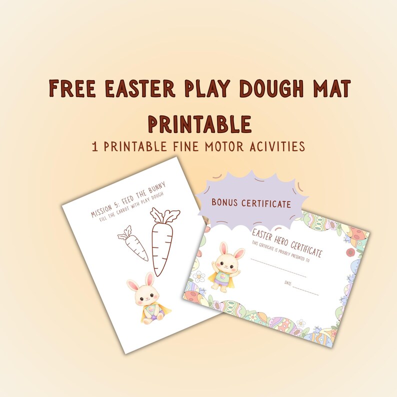 FREE Easter Play Dough Mat Printable – Preschool Fine Motor Activity - Etsy