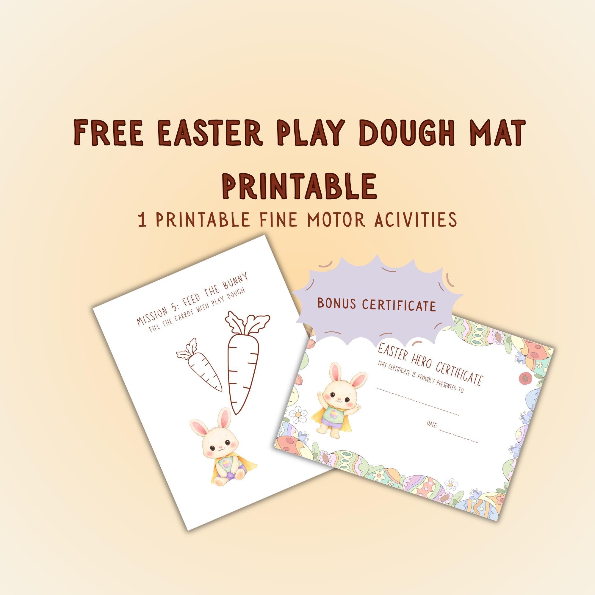 FREE Easter Play Dough Mat Printable - Preschool Fine Motor Activity ...