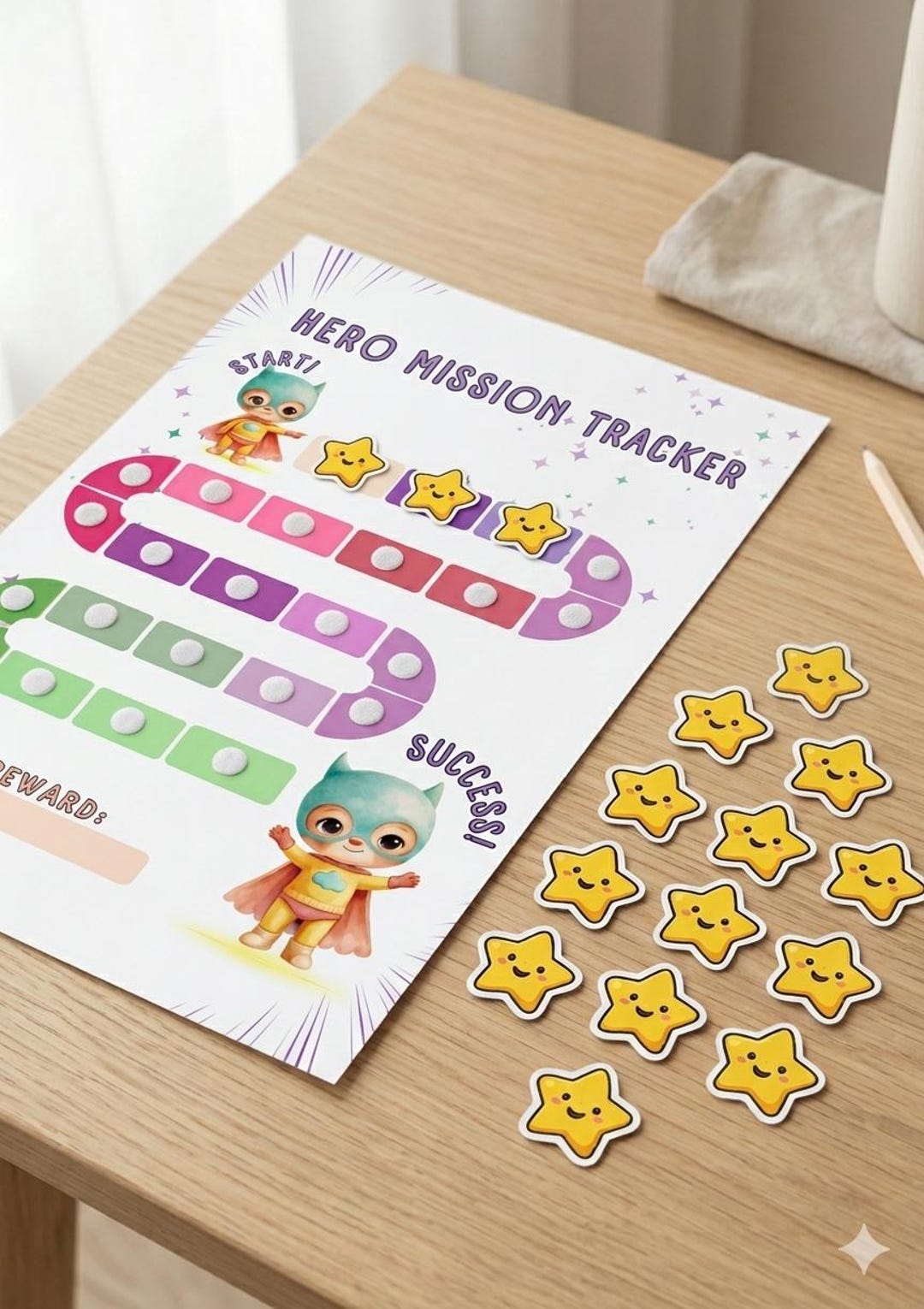 Superhero Behavior Reward Chart for Toddlers | Kids Chore Tracker ...