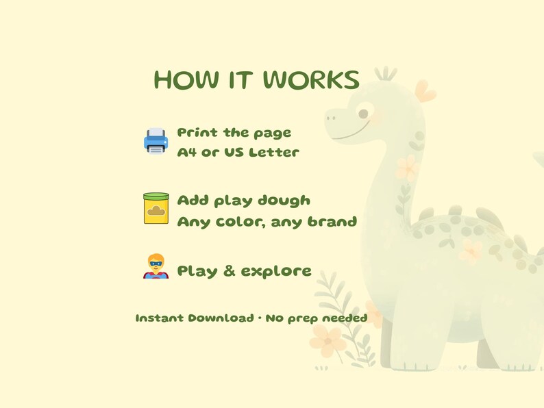 Dinosaur Mission Playdough Mats – Fine Motor Printable for Toddlers ...