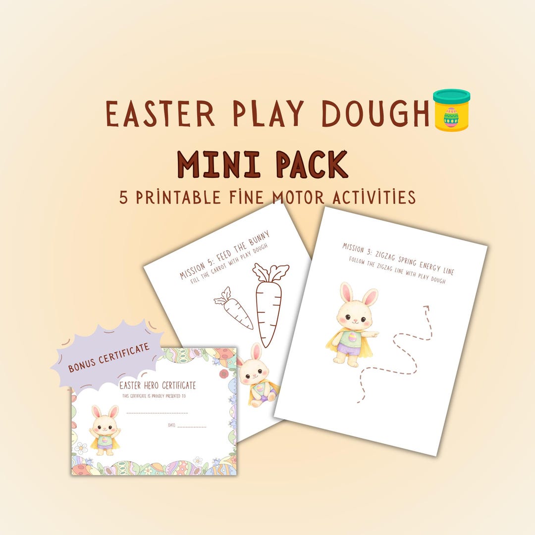 Easter Hero Playdough Mats | Printable Fine Motor Activities - Etsy