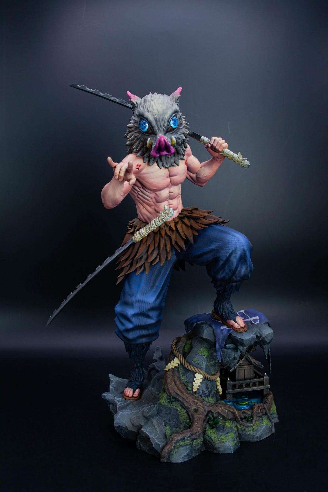 Inosuke Hashibira Demon Slayer Fan Art Statue | Hand-painted Limited ...