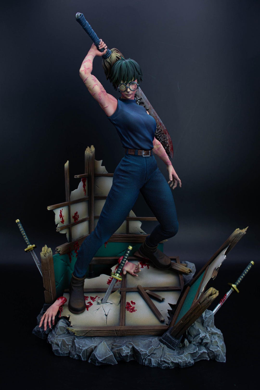 Maki Zenin Jujutsu Kaisen FAN ART Statue | Hand-painted Limited Figure ...