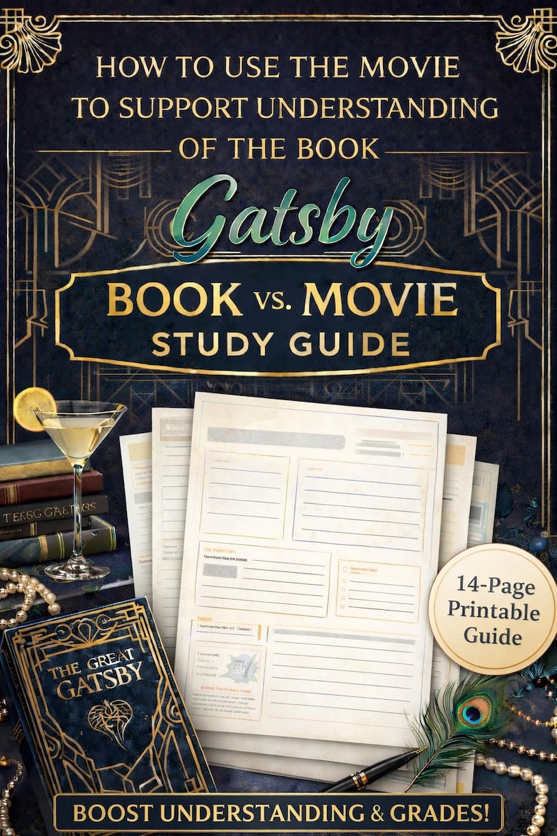 The Gatsby Study Guide | Movie-based Learning, Dyslexia Friendly ...