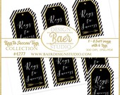 Items similar to Black and Gold Keys to Success Printable Tags:College ...