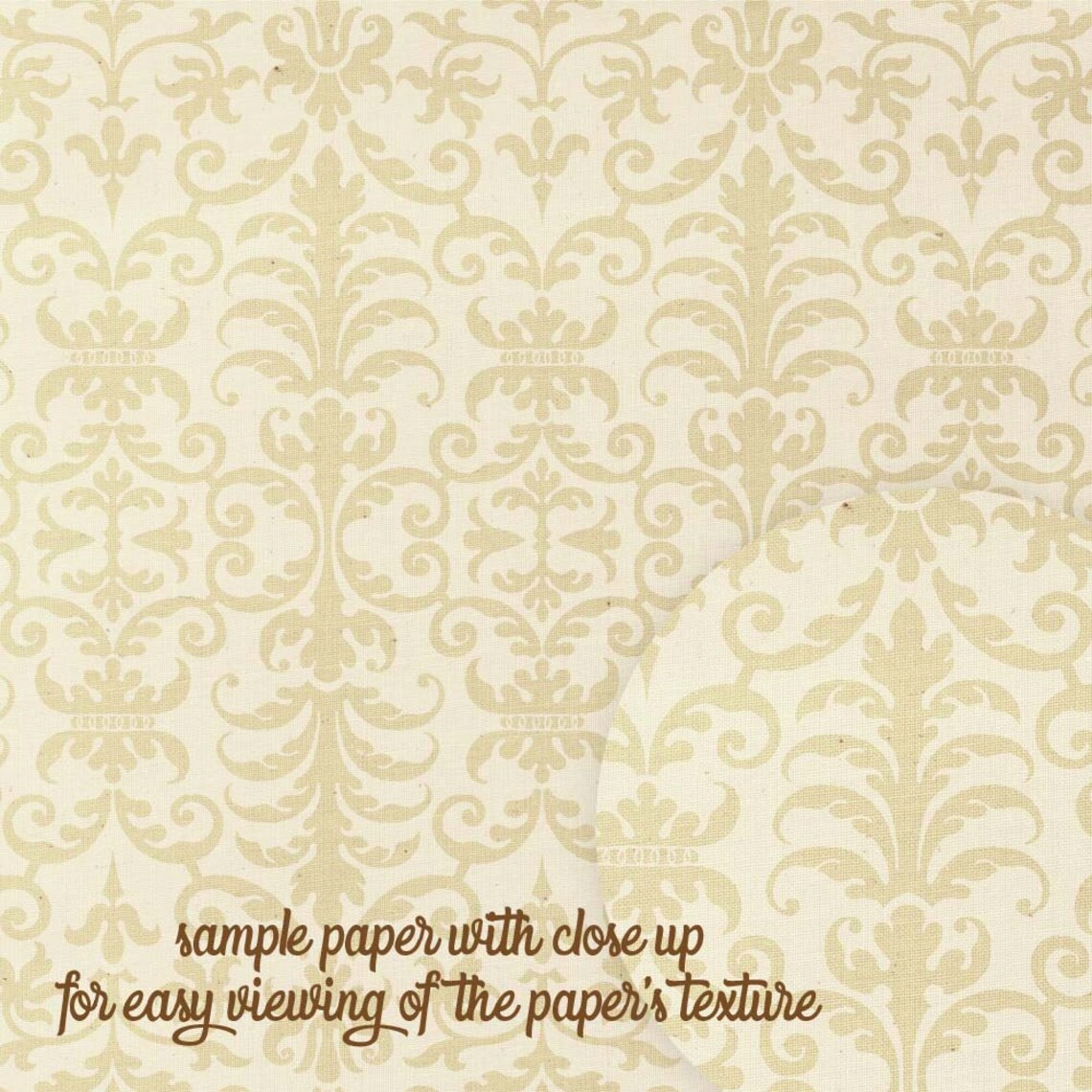 Digital Background Paper:Ivory Damask Digital Paper Linen | Etsy