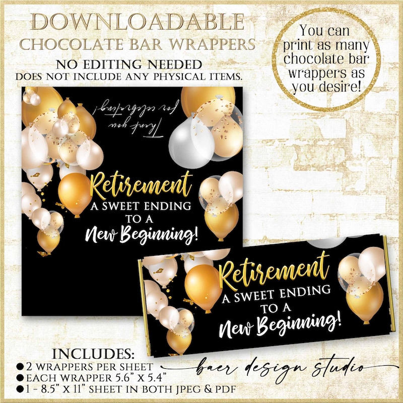 Retirement Candy Bar - Etsy