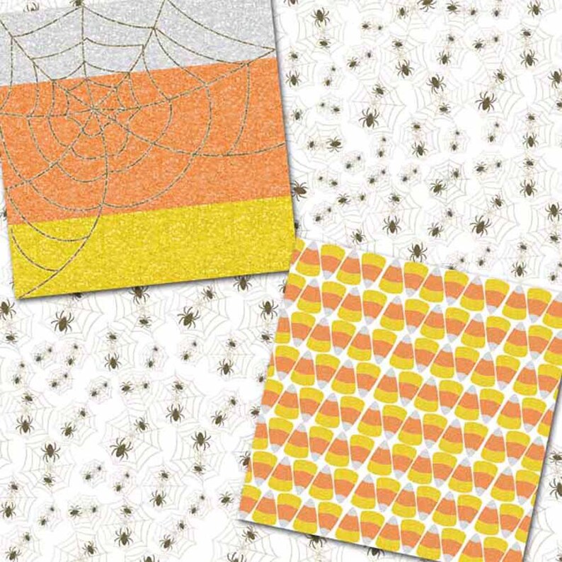 Digital Paper Halloween Glitter Digital Paper Pack Candy - Etsy