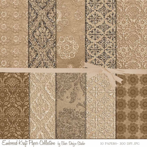 Damask Digital Paper - Etsy