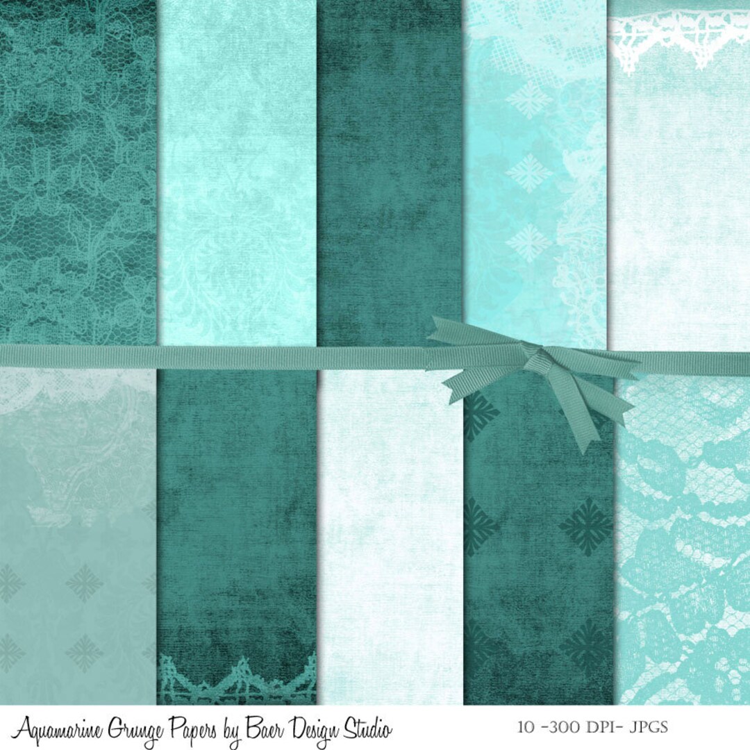 Teal Lace Digital Paper, 12x12 Digital Paper, Aquamarine Lace Digital ...