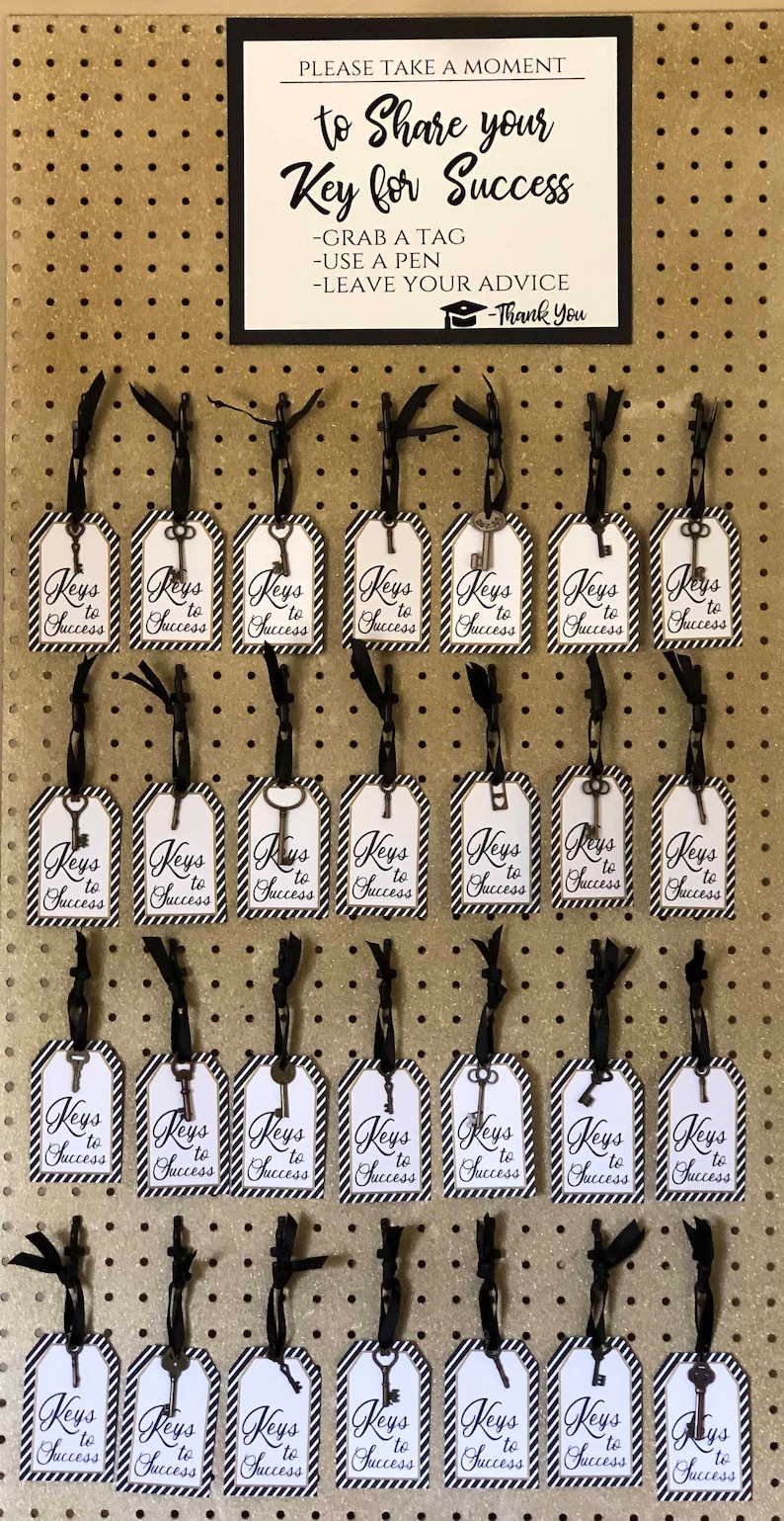 Printable SIGN for the Keys to Success Graduation Tags:keys to - Etsy ...
