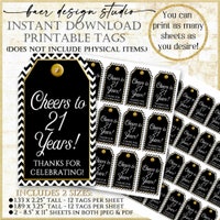 Cheers to 21 Years - Etsy