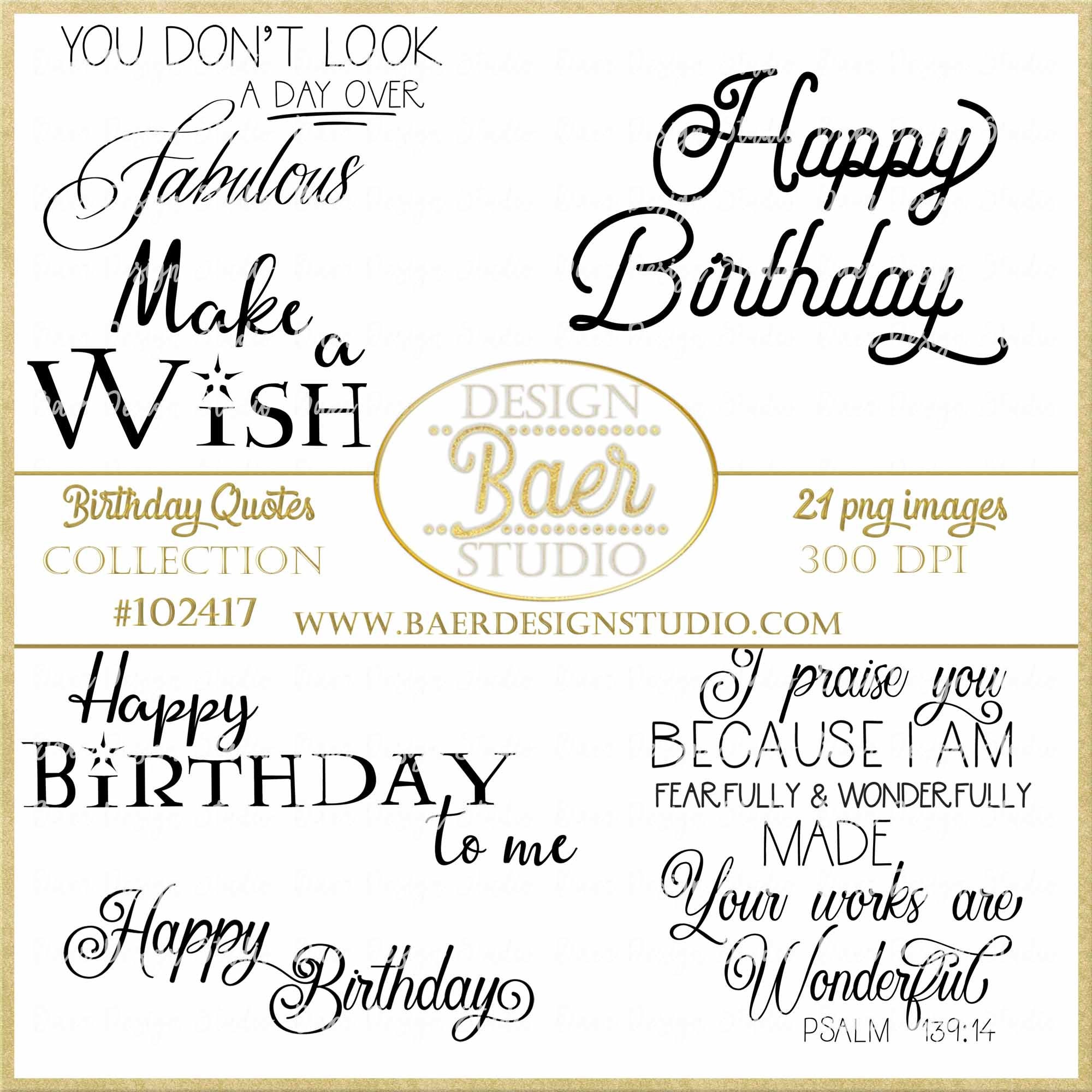 Printable Birthday Sayings
