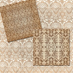 Brown Digital Paper Vintage:digital Paper Shabby Chic Brown - Etsy