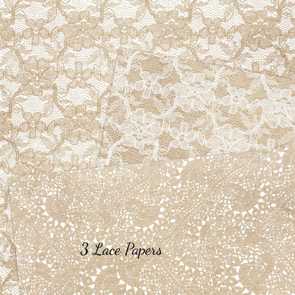 Lace Digital Paper Grunge Lace Digital Paper White Lace | Etsy