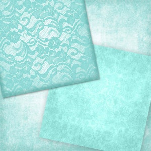 Teal Lace Digital Paper, 12x12 Digital Paper, Aquamarine Lace Digital ...