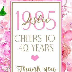 Retirement Party Favor Tag, Birthday Party Favor Tag Personalized for ...