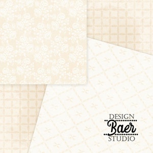 Blush Digital Paper, Cream Digital Paper, Wedding Invitation Paper ...
