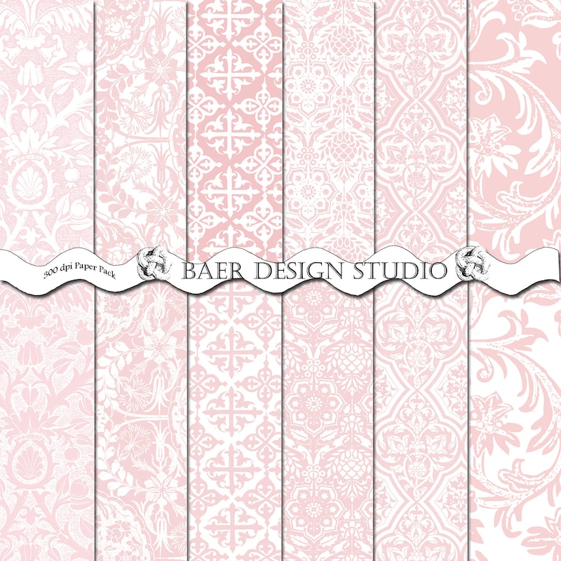 Damask Digital Paper - Etsy