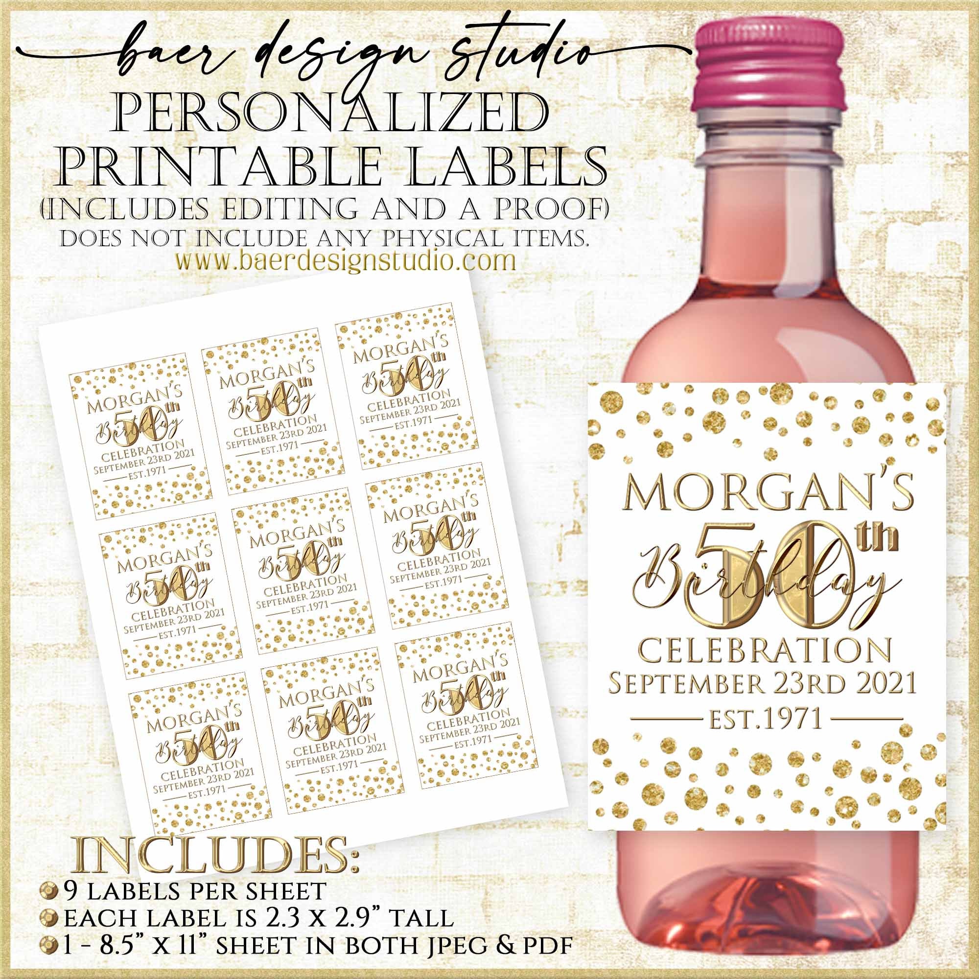 Stickers, Labels & Tags Paper & Party Supplies Custom 21st Birthday ...
