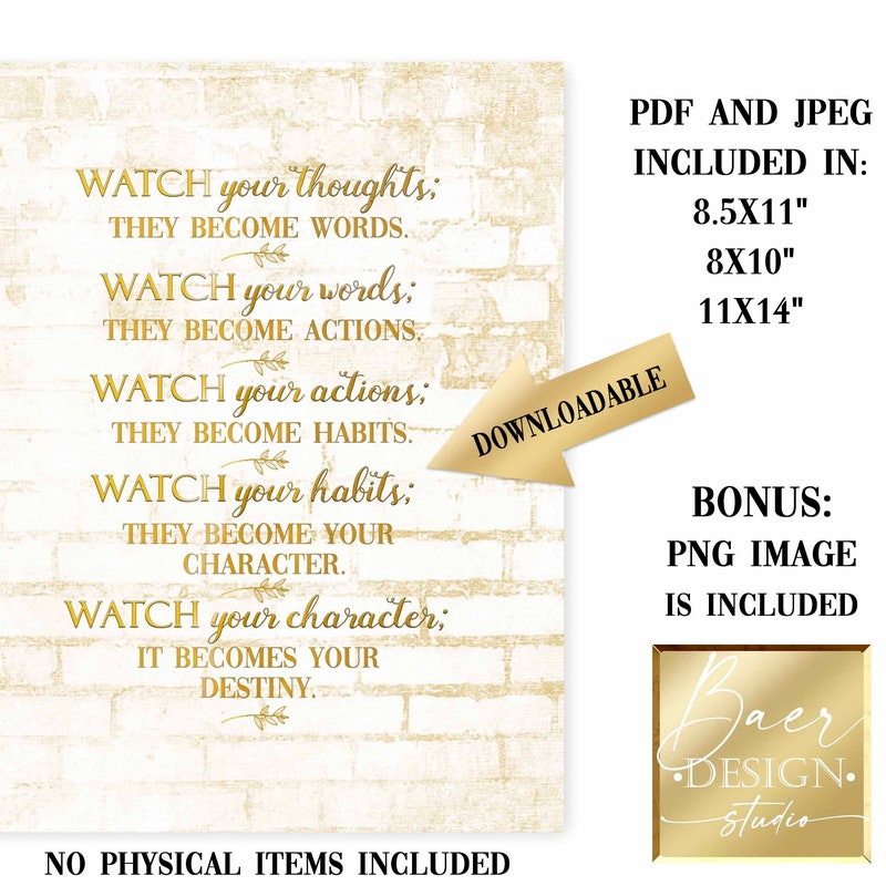 Watch Your Thoughts - Etsy