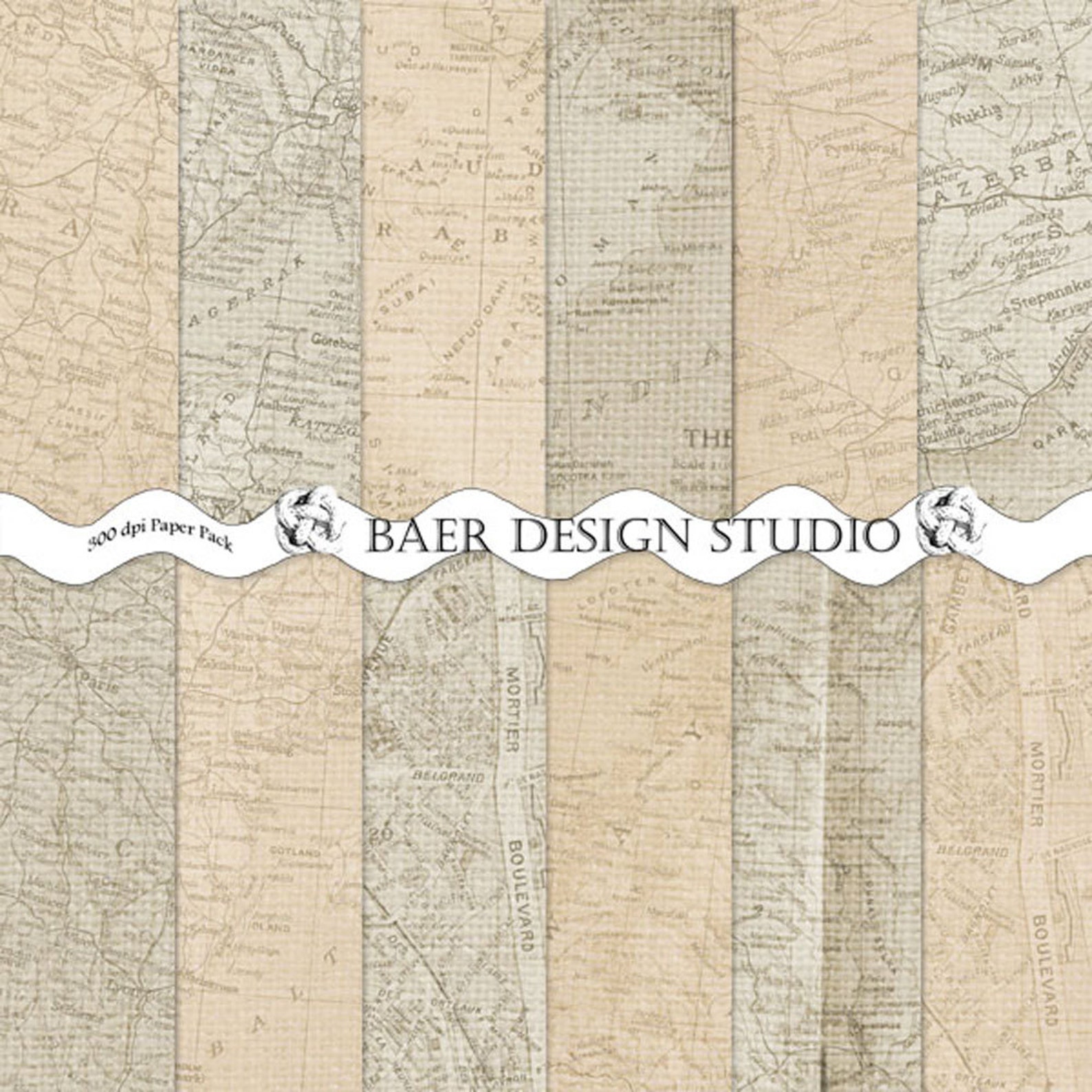 DIGITAL SCRAPBOOK PAPER:Map Digital Paper Taupe Burlap Map | Etsy