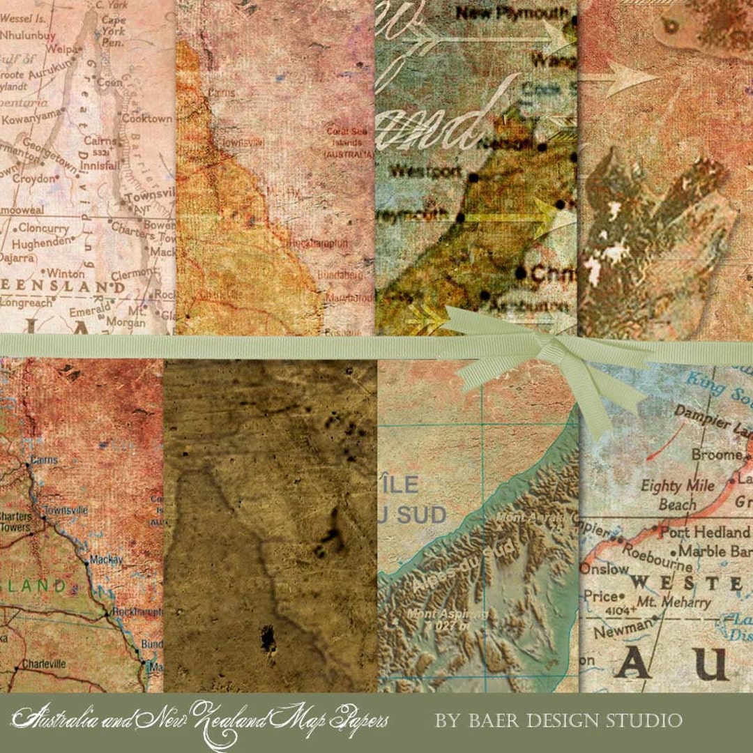 MAP DIGITAL Paper:new Zealand Map Digital Paper, Australian Map Digital ...