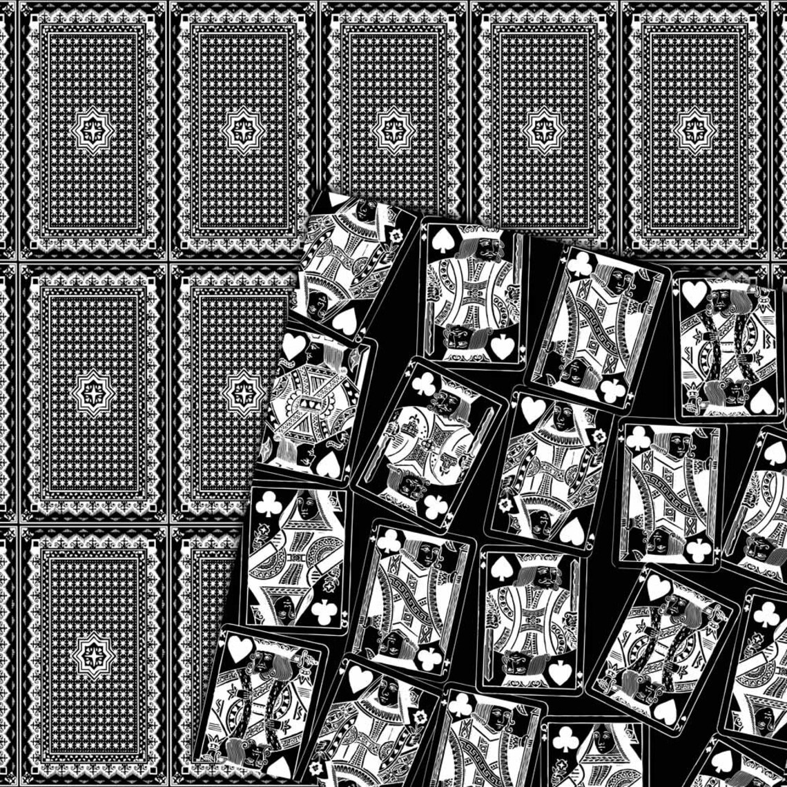 Red Playing Card Digital Paper Valentines Digital Paper | Etsy