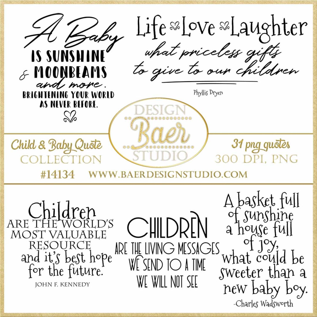 Buy Baby and Children Quotes: Photo Overlays, Scrapbooking (digital ...